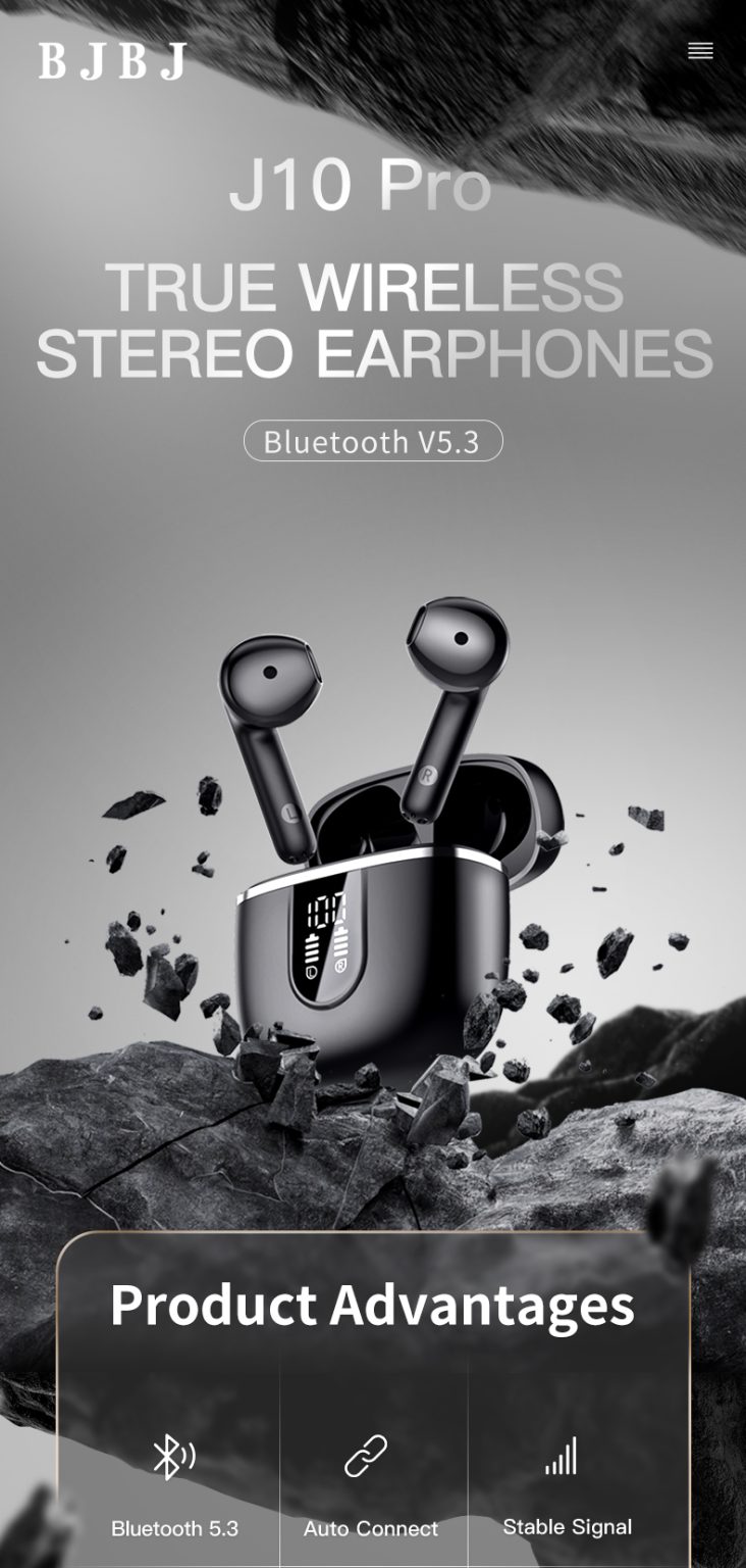 BJBJ J10 Pro True Wireless Earphones - BJBJEARBUDS