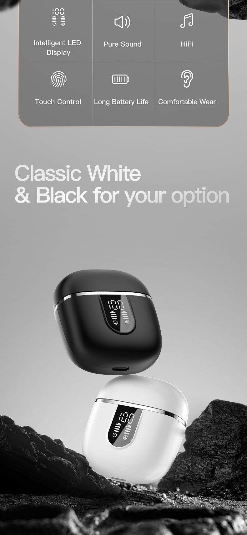 BJBJ J10 Pro True Wireless Earphones - BJBJEARBUDS